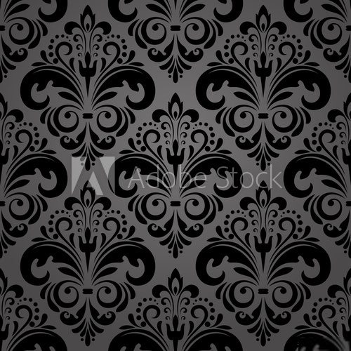 Kwiatowy . Barokowa tapeta, adamaszek. . Czarny - Tapety Styl Barokowy ... Kwiatowy . Barokowa tapeta, adamaszek. . Czarny - Tapety Styl Barokowy ...